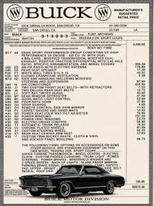 PIC: 1965 Buick Riviera Gran Sport Window Sticker (6/13/2026) – The ...